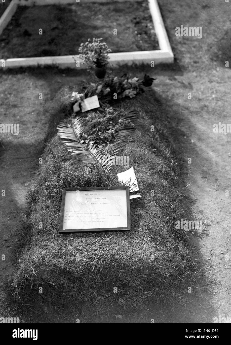 The grave of Thomas Edward Shaw, also known as Col. T.E. Lawrence, in 1936, at St Nicholas ...
