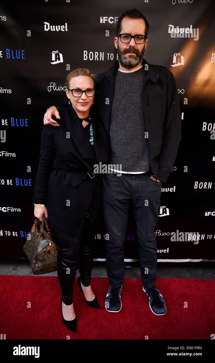 Actress Patricia Arquette, left, and her boyfriend Eric White pose ...