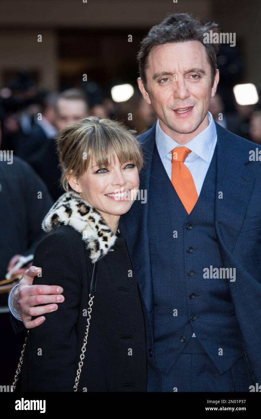 Peter Serafinowicz and Sarah Alexander pose for photographers upon arrival at the Empire Film ...