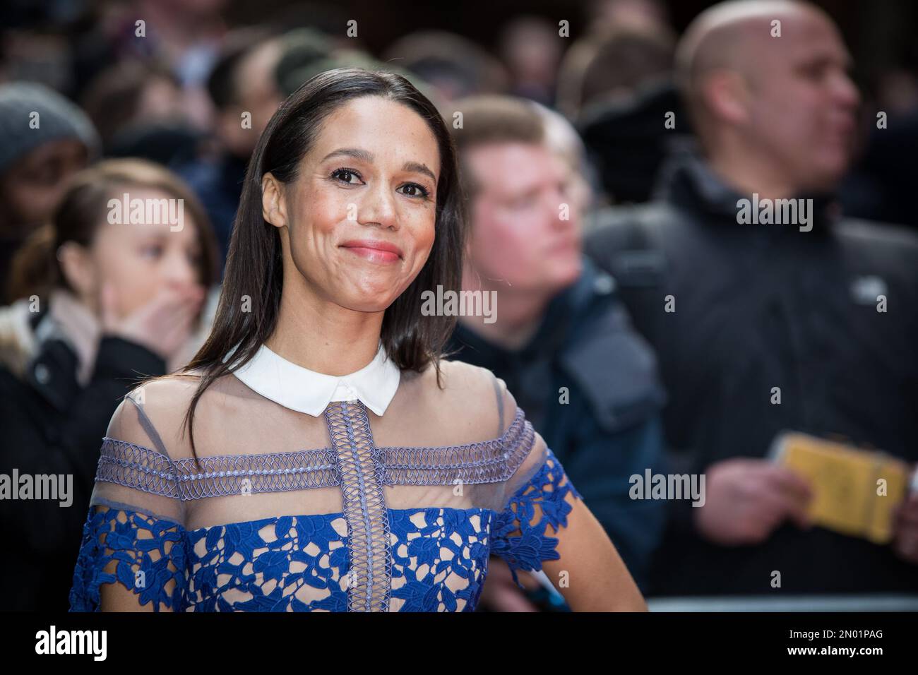 Vinette Robinson poses for photographers upon arrival at the Empire ...