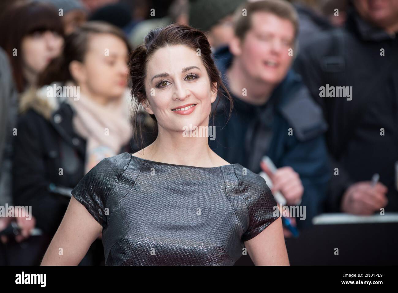 Morven Christie poses for photographers upon arrival at the Empire Film ...