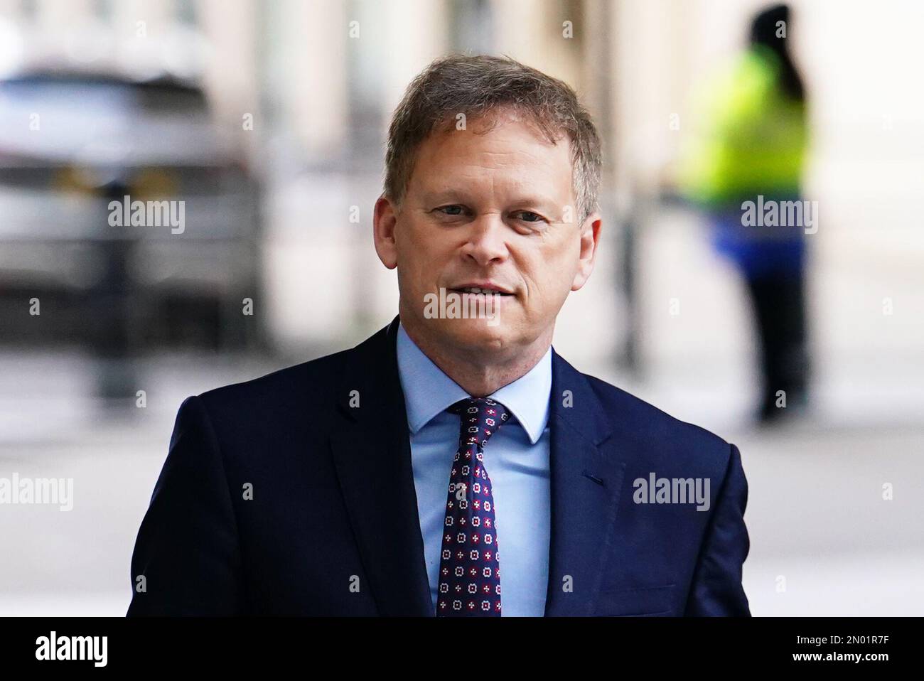 Business Secretary Grant Shapps arrives at BBC Broadcasting House in ...