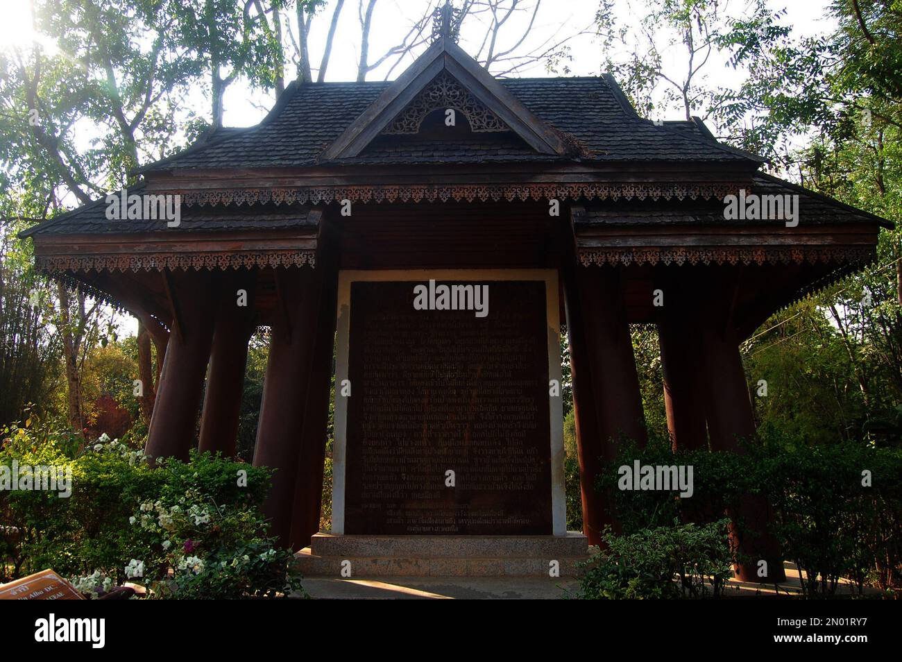 Information board tag label and information detail of Phae Mueang Phi ...