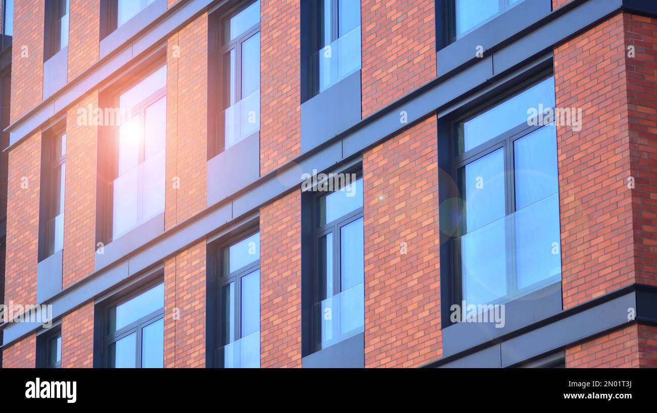 Modern residential building on a sunny day. Apartment house Stock Photo ...