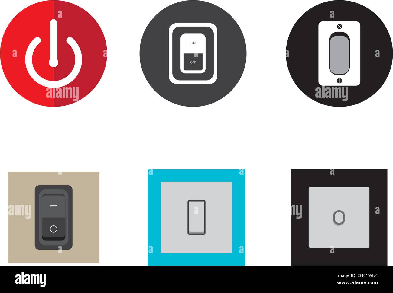 electric switch icon vector logo design Stock Vector Image & Art - Alamy