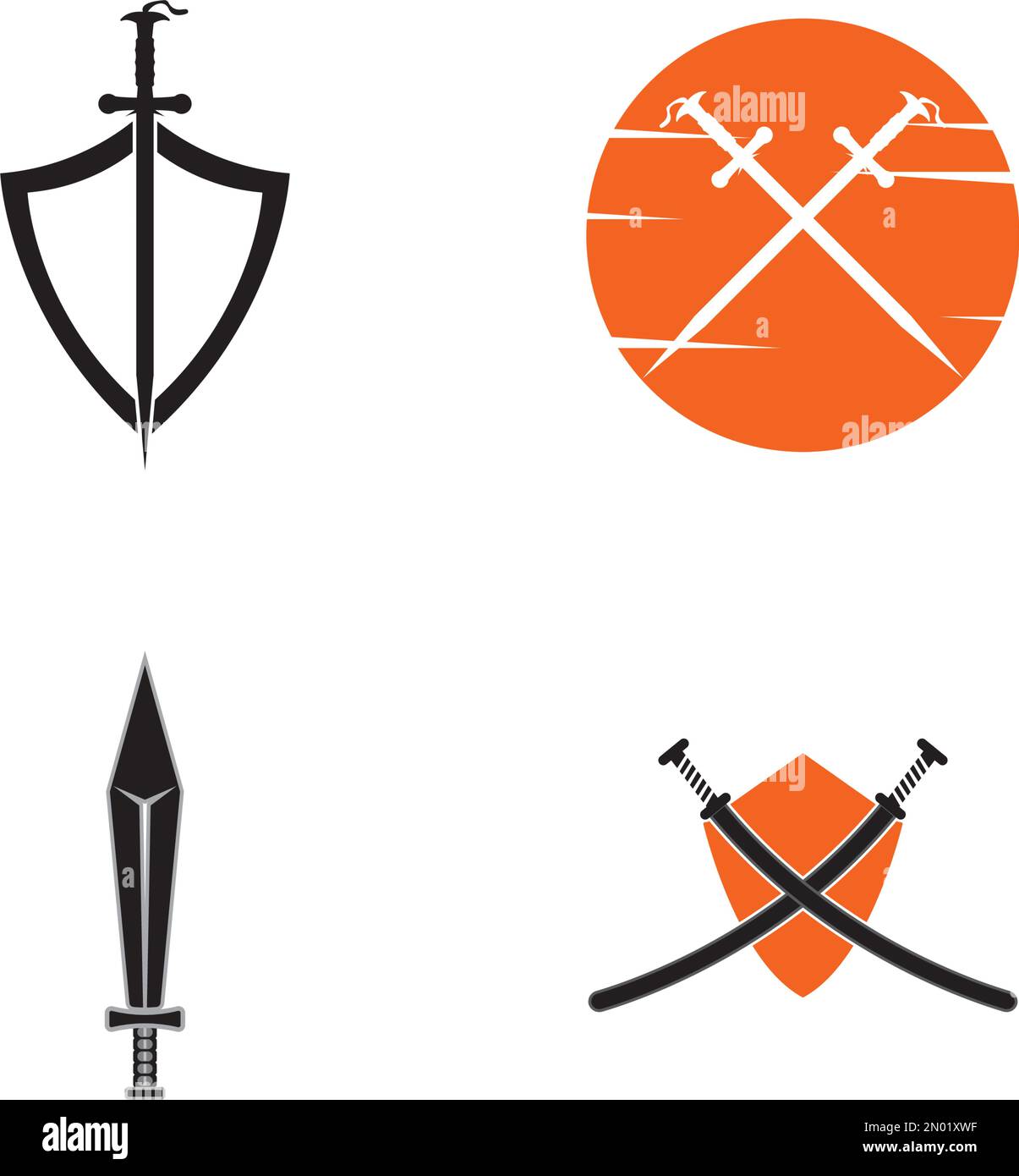 Simple medieval sword Cut Out Stock Images & Pictures - Alamy