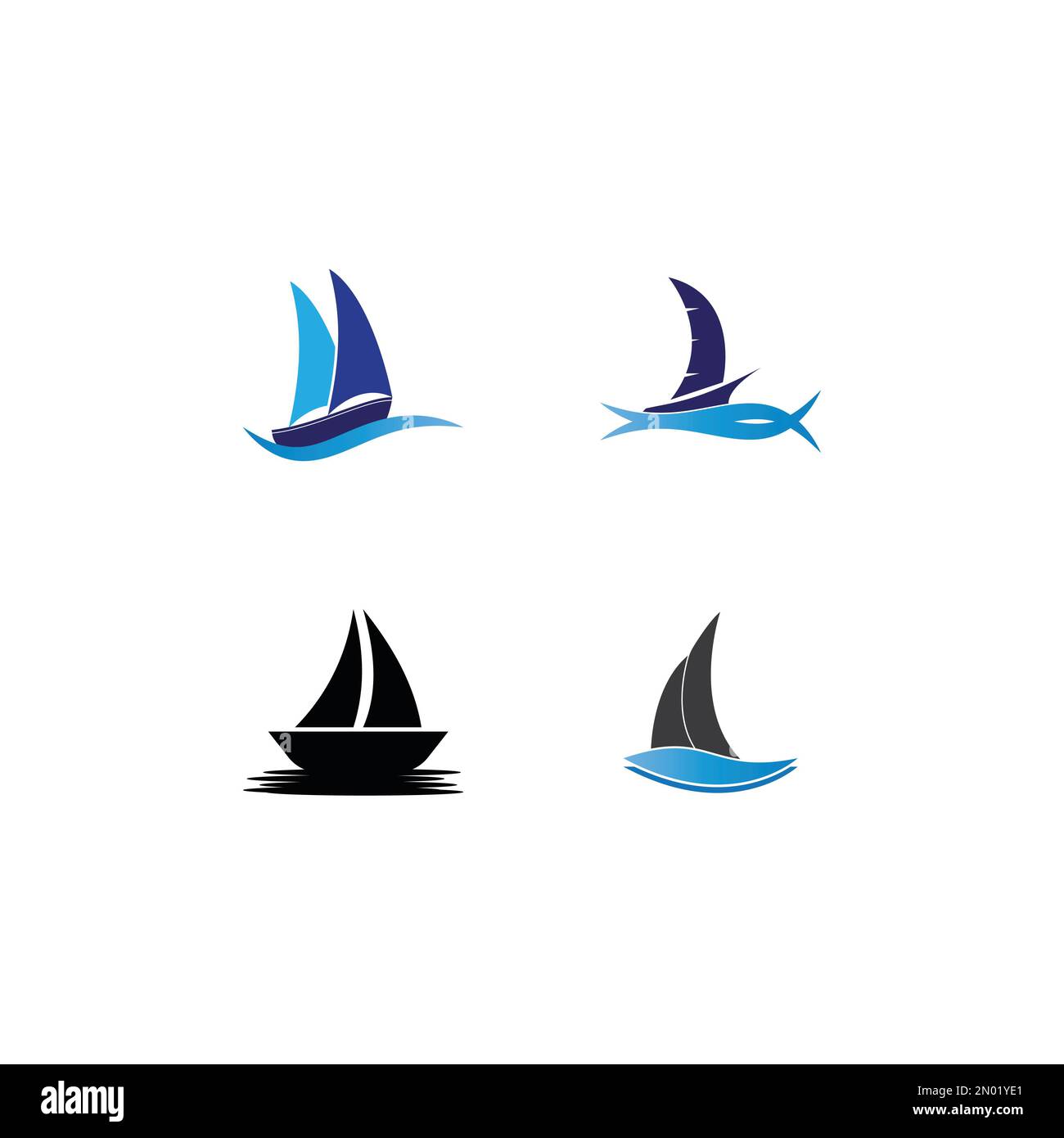 sailboat logo vector template design illustration Stock Vector Image ...