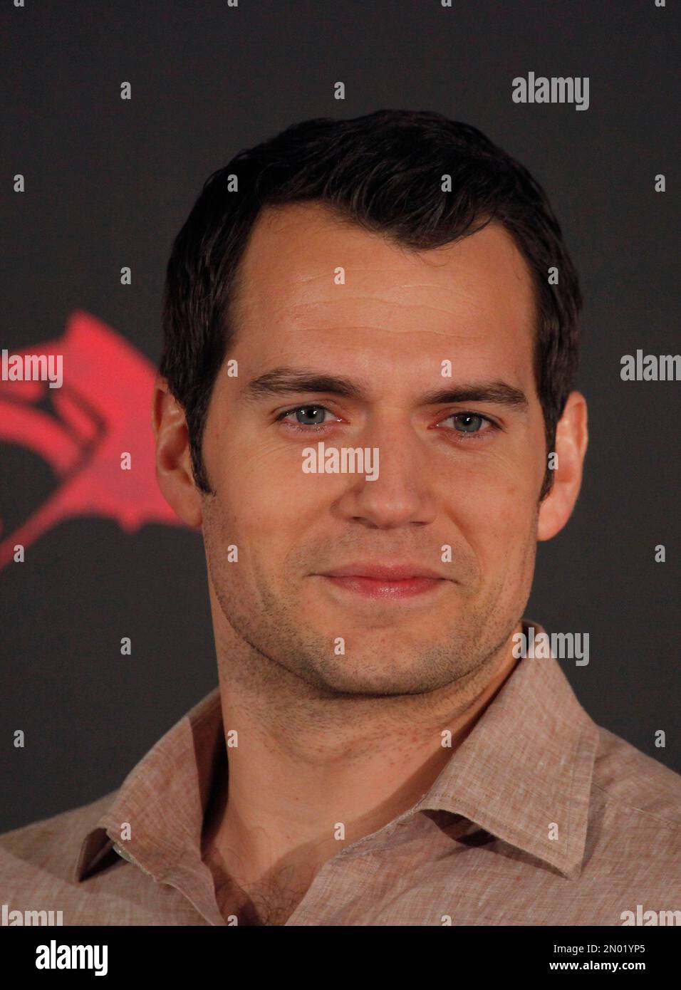British actor Henry Cavill cast as Superman, poses for photos during a ...