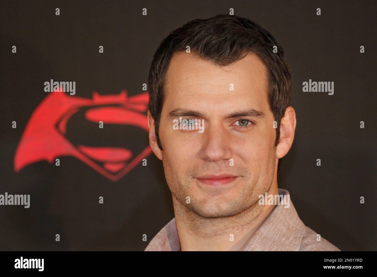 British actor Henry Cavill cast as Superman, poses for photos during a ...