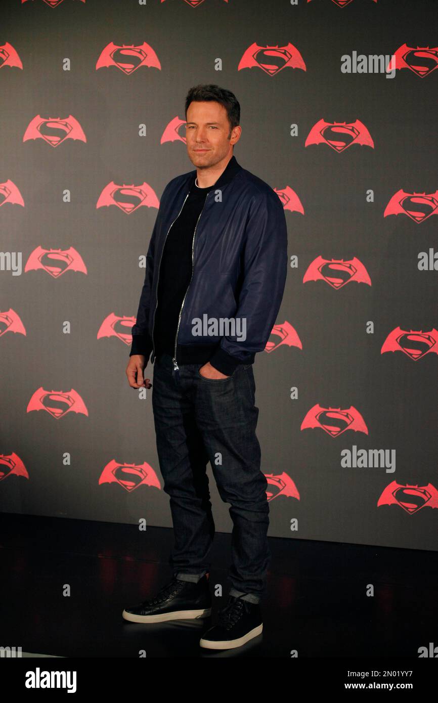 American actor Ben Affleck poses for photos during a press conference ...