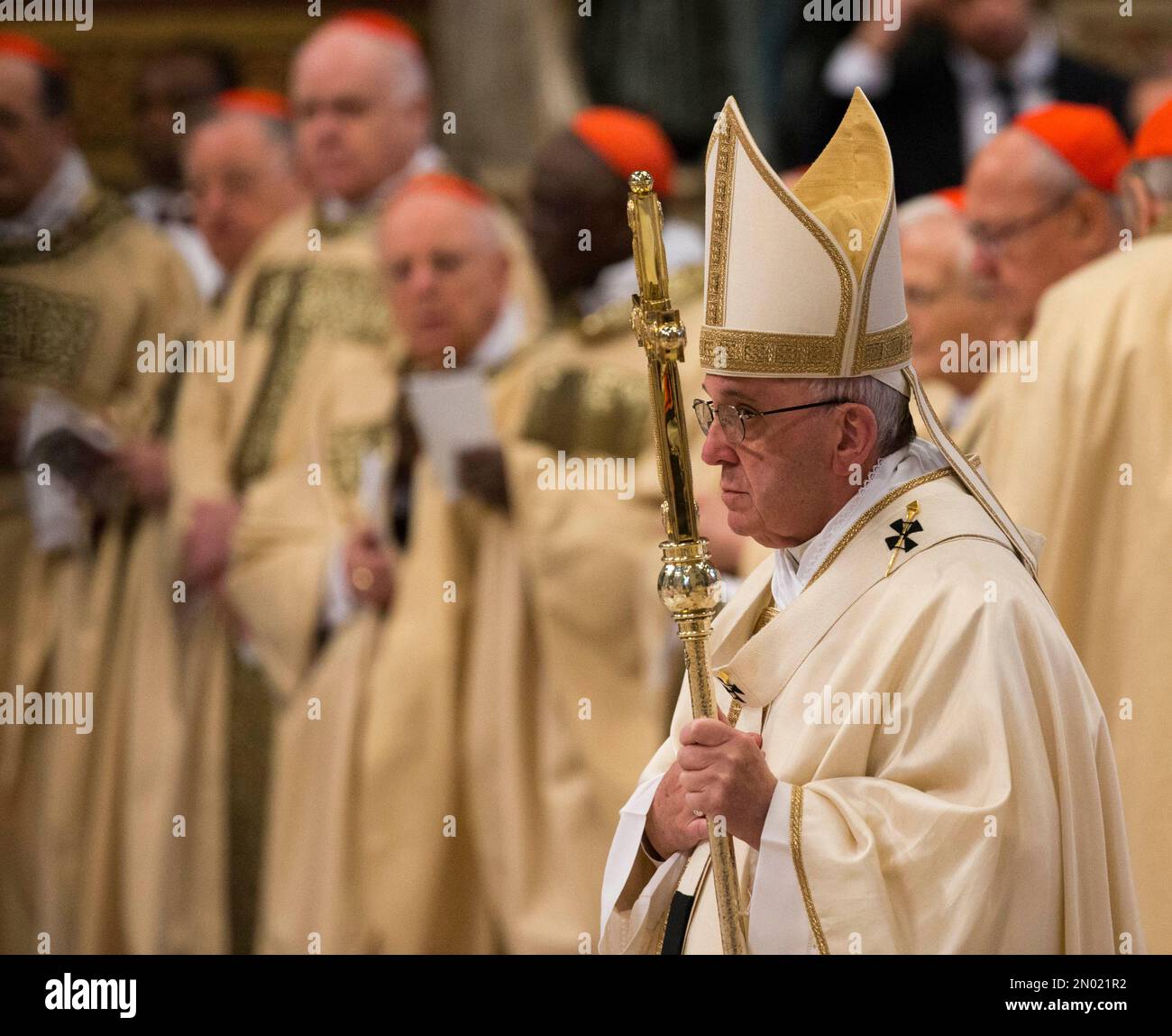 Pope Francis arrives to celebrate a Mass for the ordination of ...