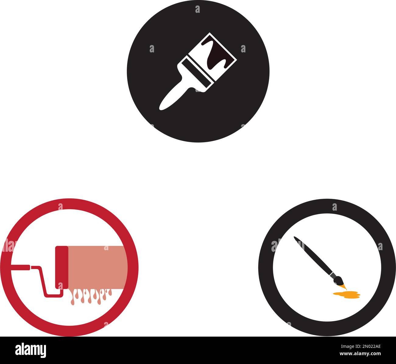 Paint brush logo vector illustration template design Stock Vector Image ...