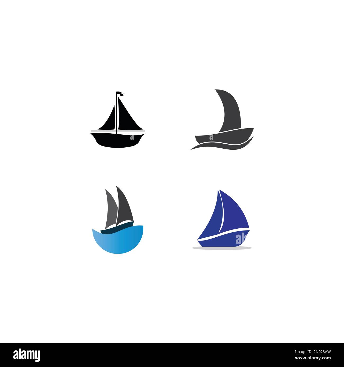 sailboat logo vector template design illustration Stock Vector Image ...