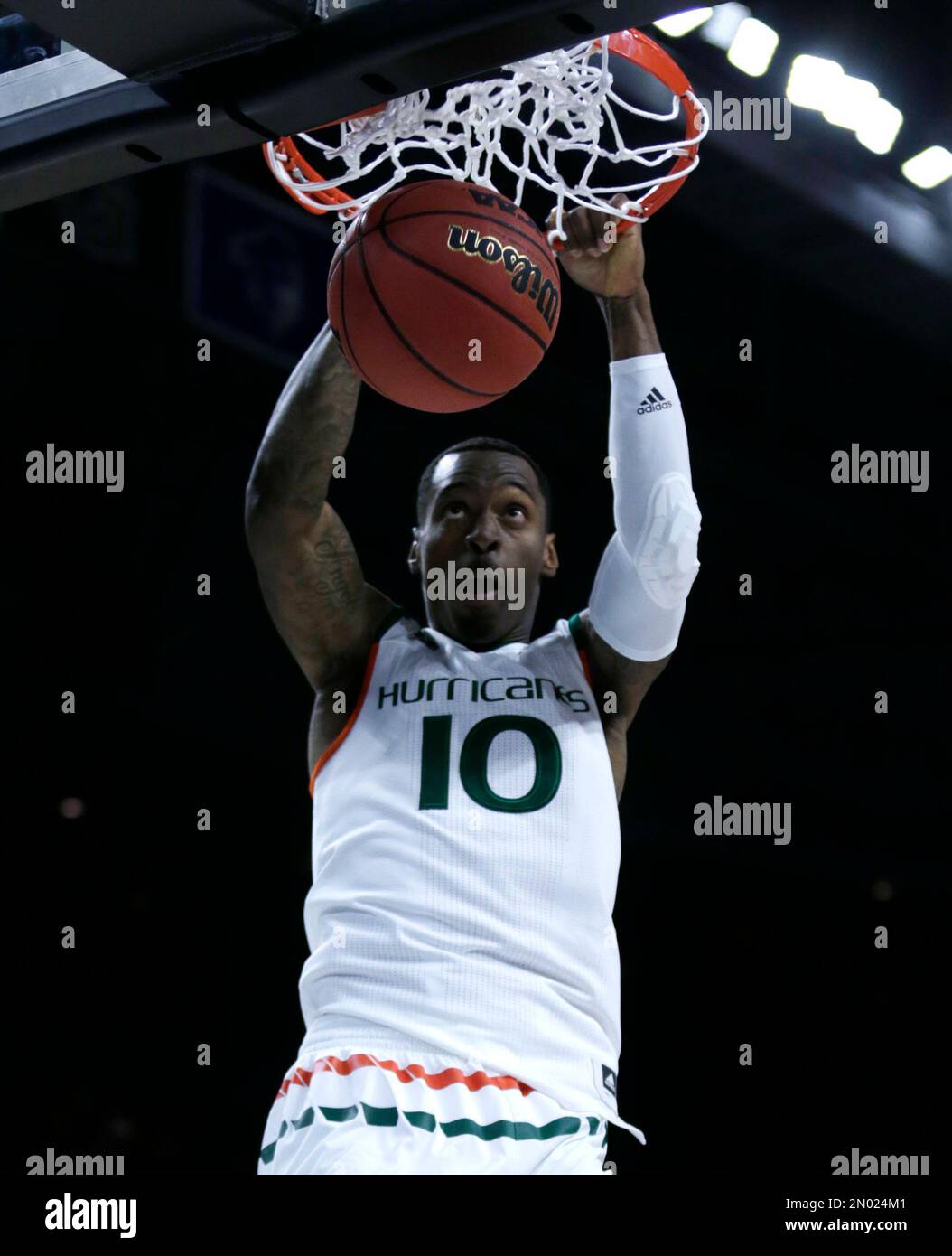Miami guard Sheldon McClellan (10) in the first half during the first ...