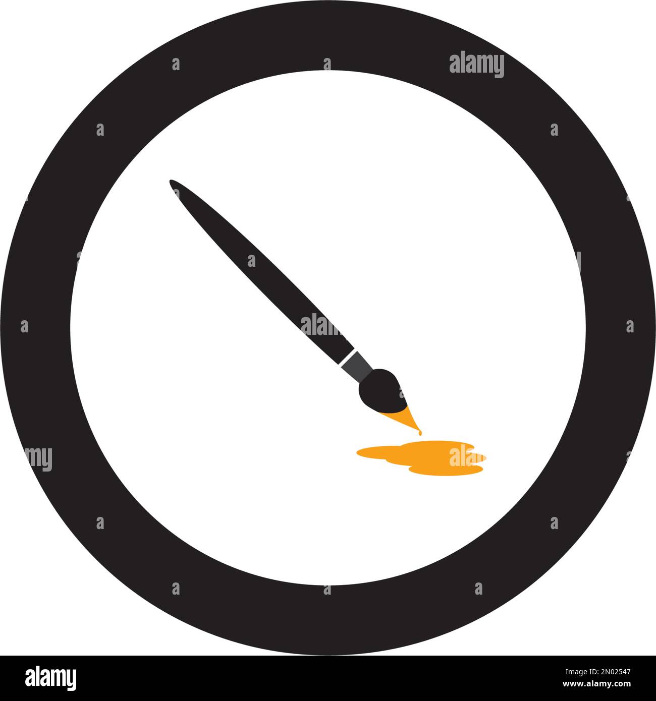 Paint brush logo vector illustration template design Stock Vector Image ...