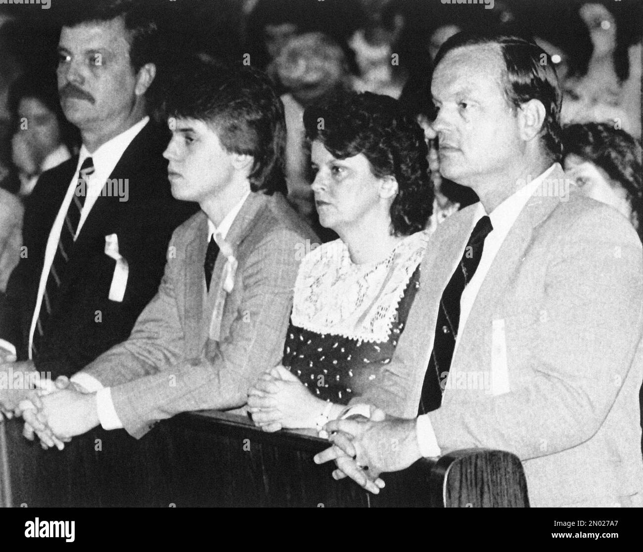 Jim Kilroy, right, and his wife, Helen, and son, Keith, attend a ...