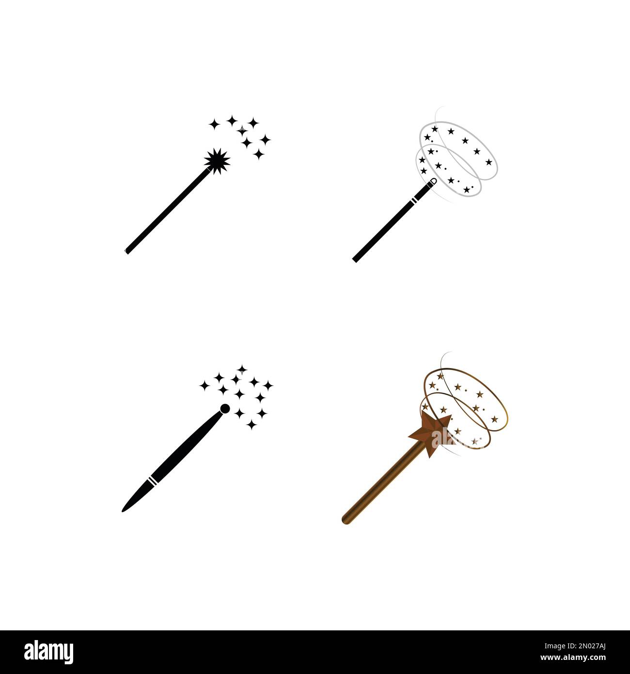 magic wand logo vector illustration design Stock Vector Image & Art - Alamy