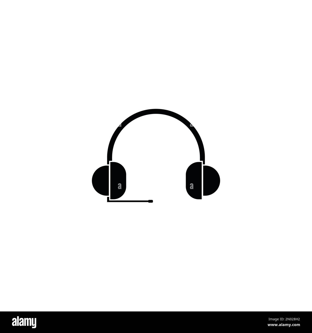 headphone logo vector design illustration template Stock Vector Image ...