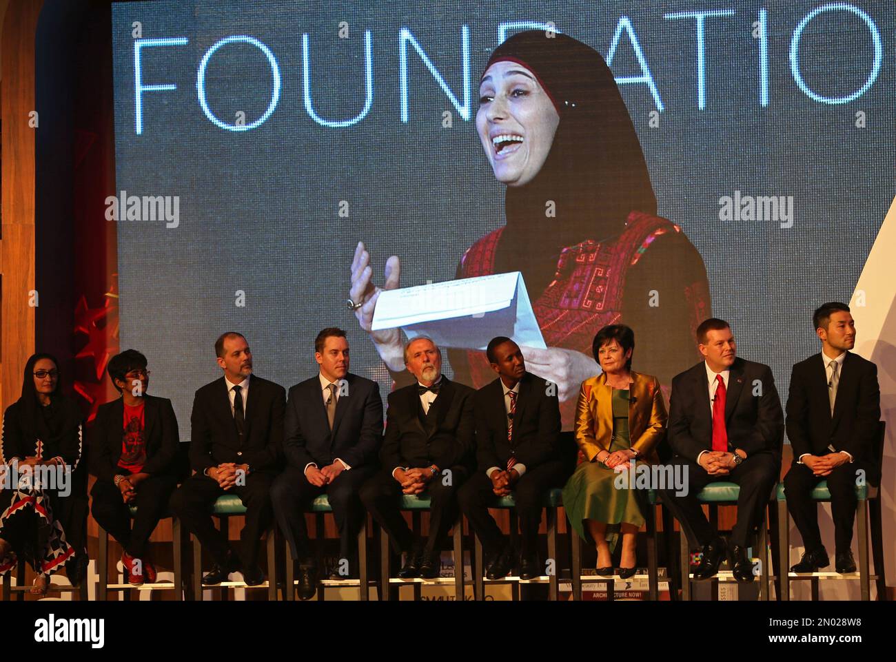 file - In this Sunday, March 13, 2016 photo, finalists listen to ...