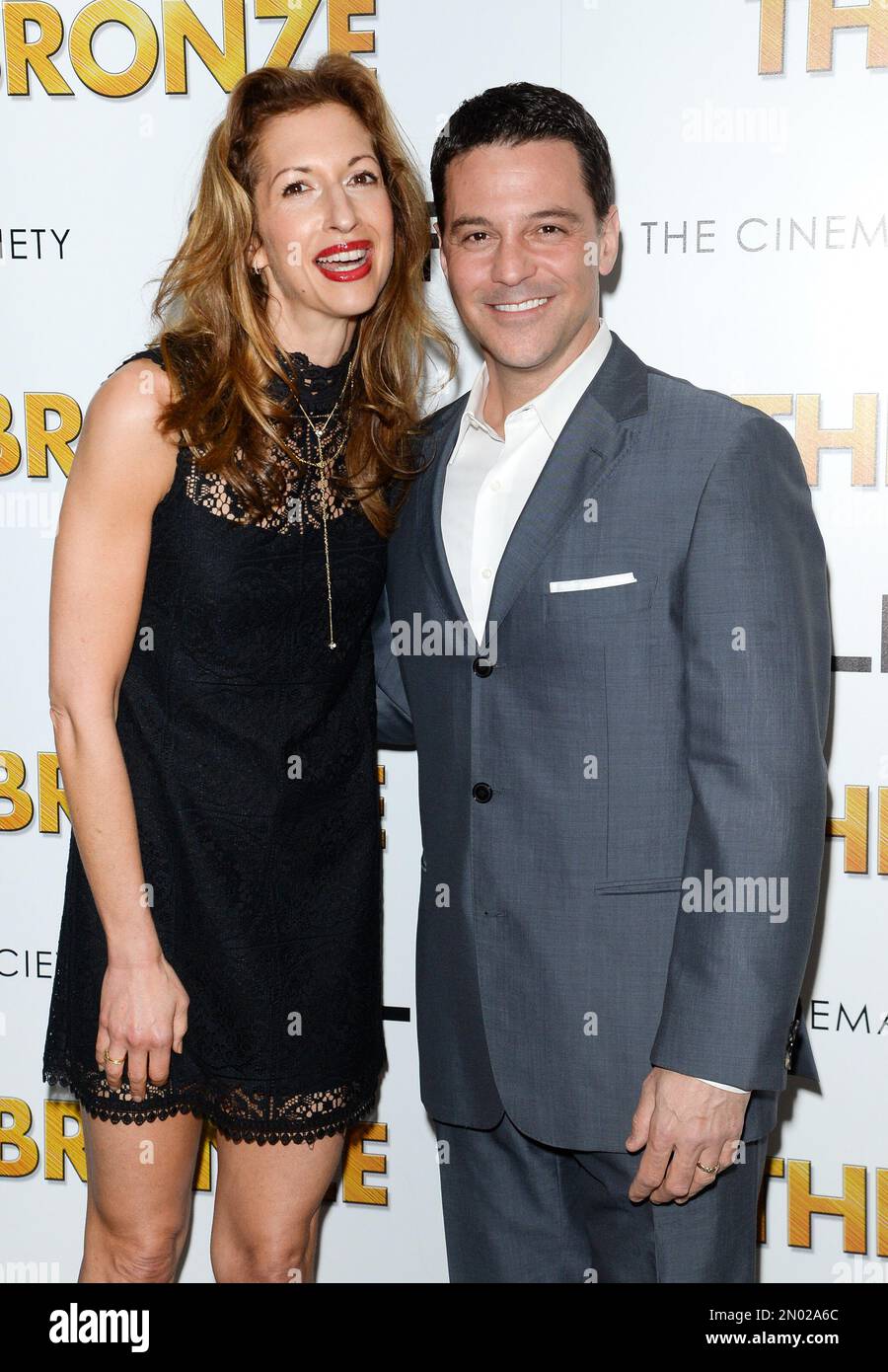 Actress Alysia Reiner and husband David Alan Basche attend a special screening of "The Bronze ...