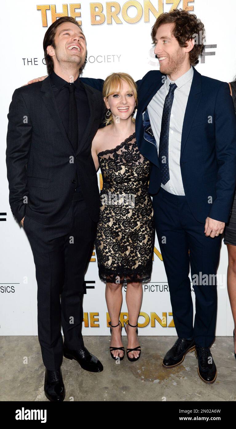 Actors Sebastian Stan, left, Melissa Rauch and Thomas Middleditch attend a special screening of ...