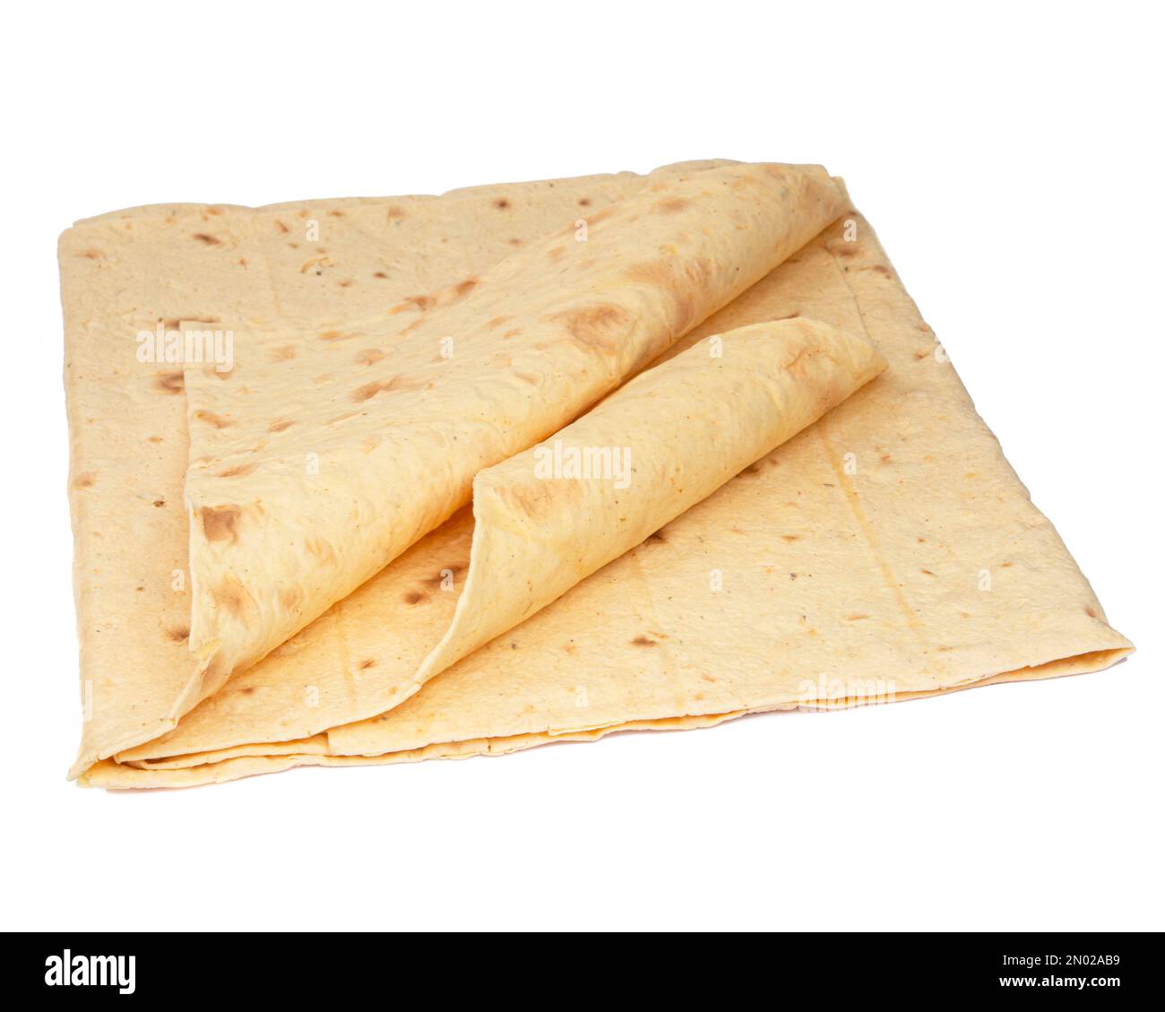traditional lavash thin bread isolated on the white background Stock ...