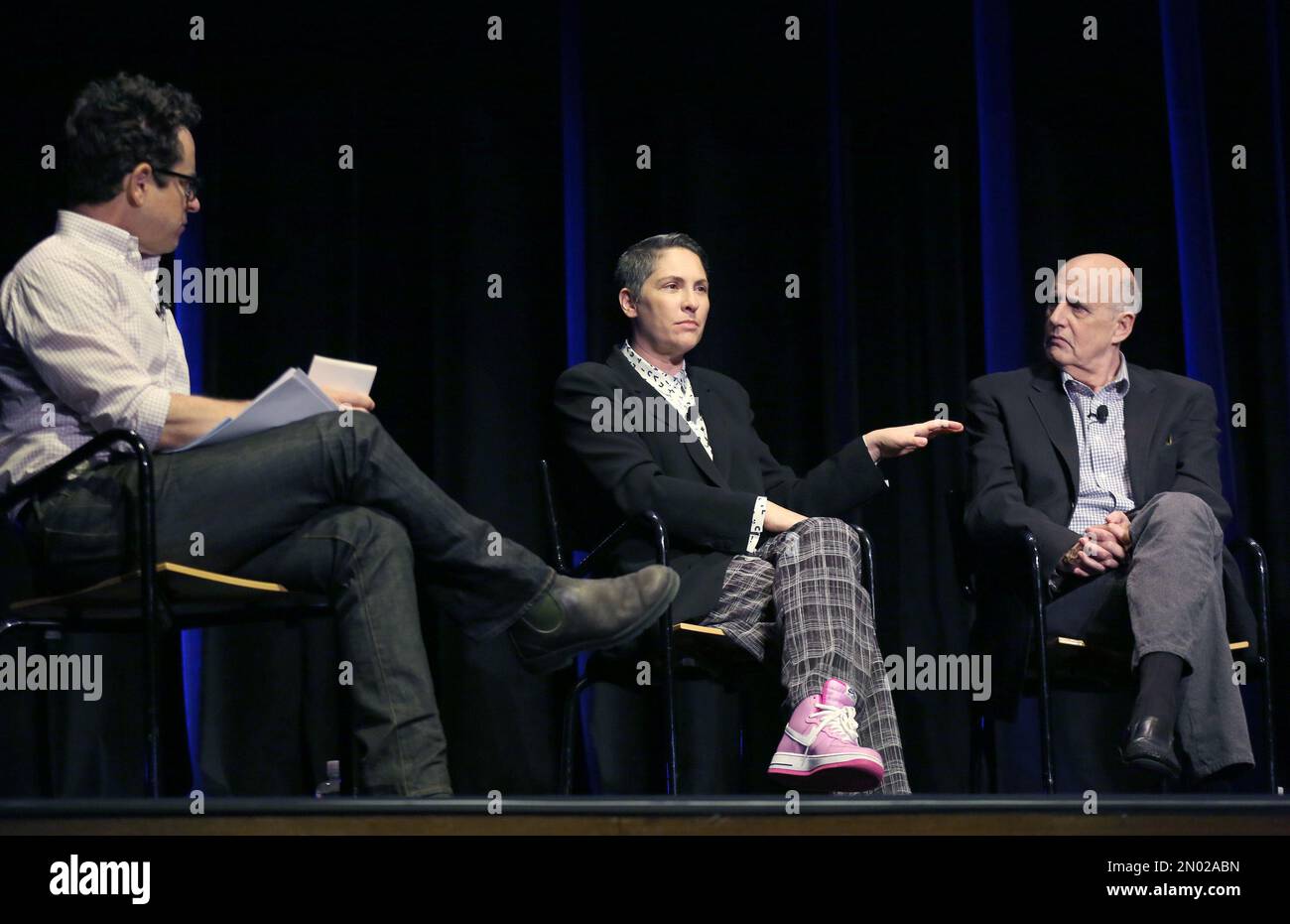 J.J. Abrams, from left, Jill Soloway, and Jeffrey Tambor attend ...