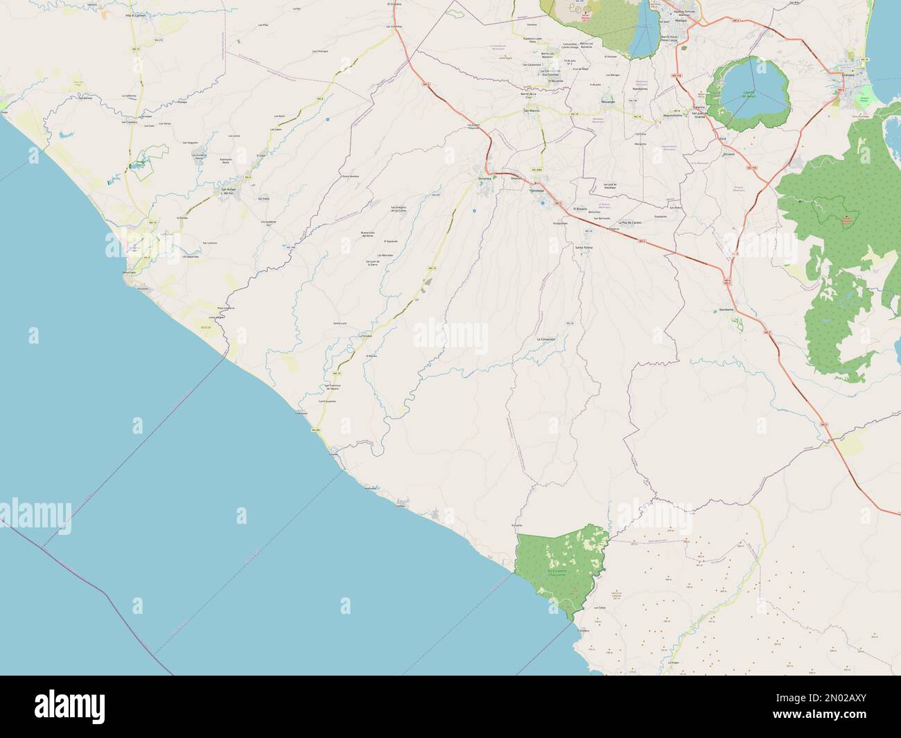 Carazo, department of Nicaragua. Open Street Map Stock Photo - Alamy