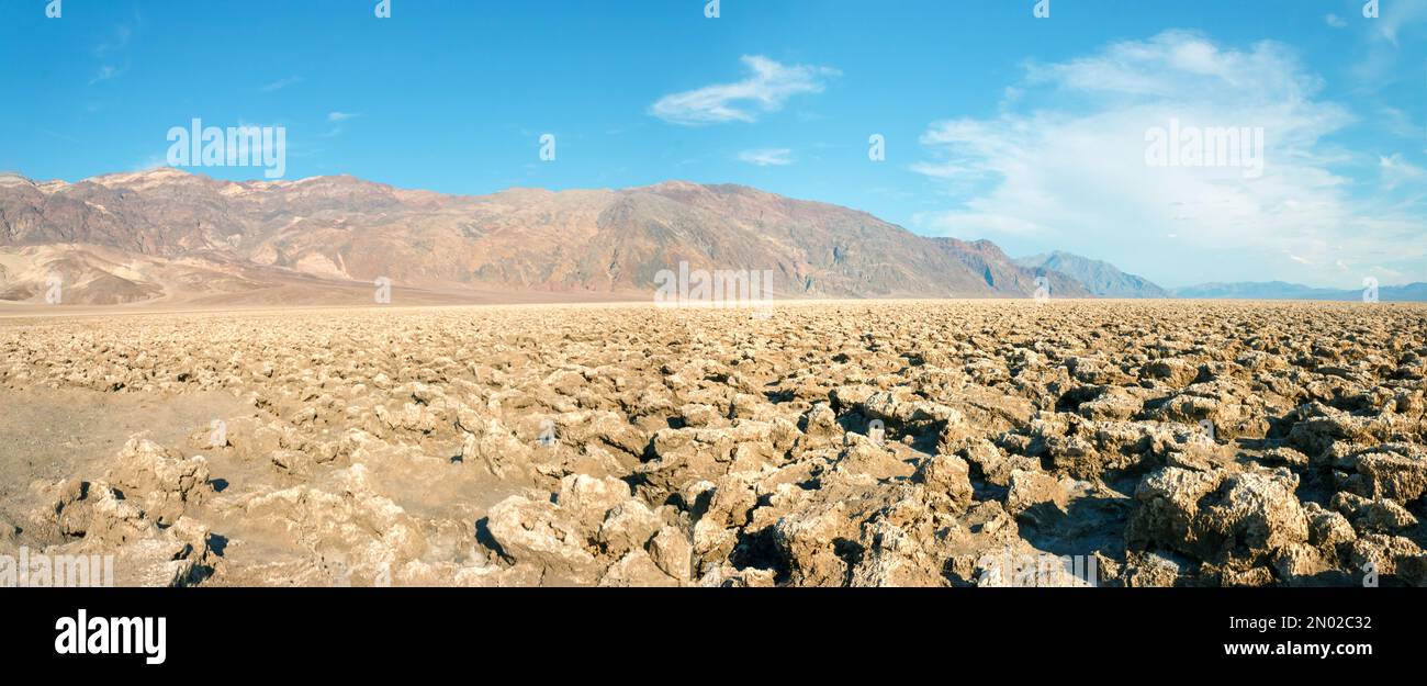 panorama salt pan Badwater Basin endorheic Death Valley National Park ...