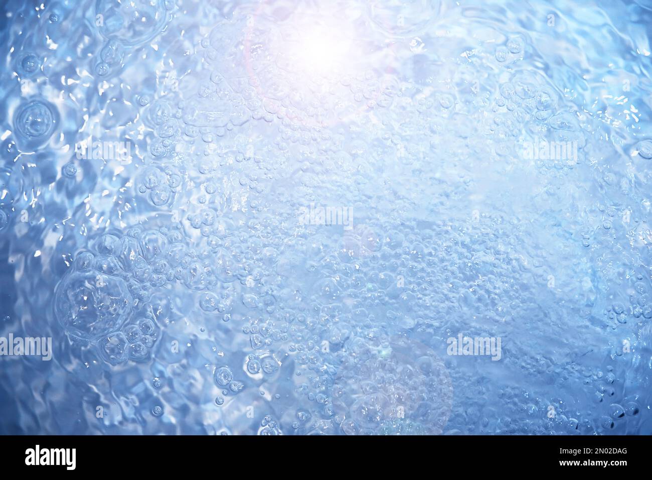 Blue water texture. Bubbles bubbling water Stock Photo - Alamy