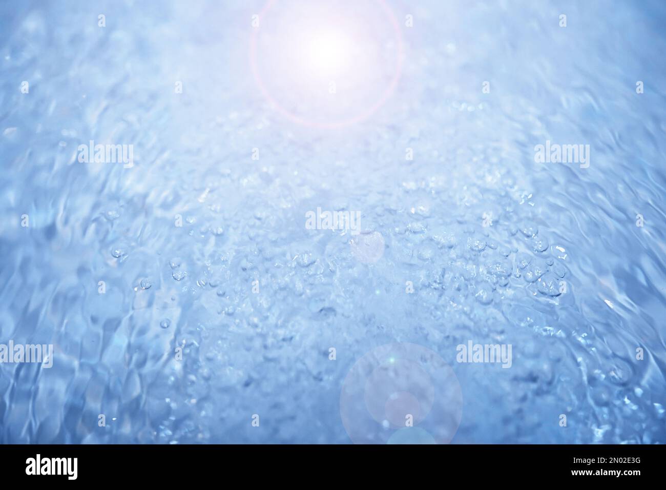 Blue water texture. Bubbles bubbling water Stock Photo - Alamy
