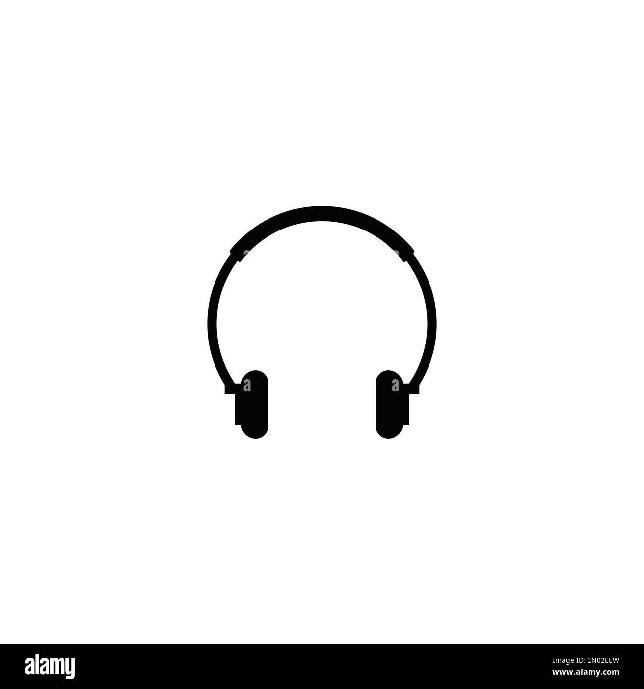headphone logo vector design illustration template Stock Vector Image ...