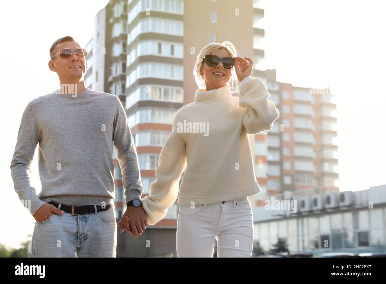 Fall cool day city street hi-res stock photography and images - Alamy