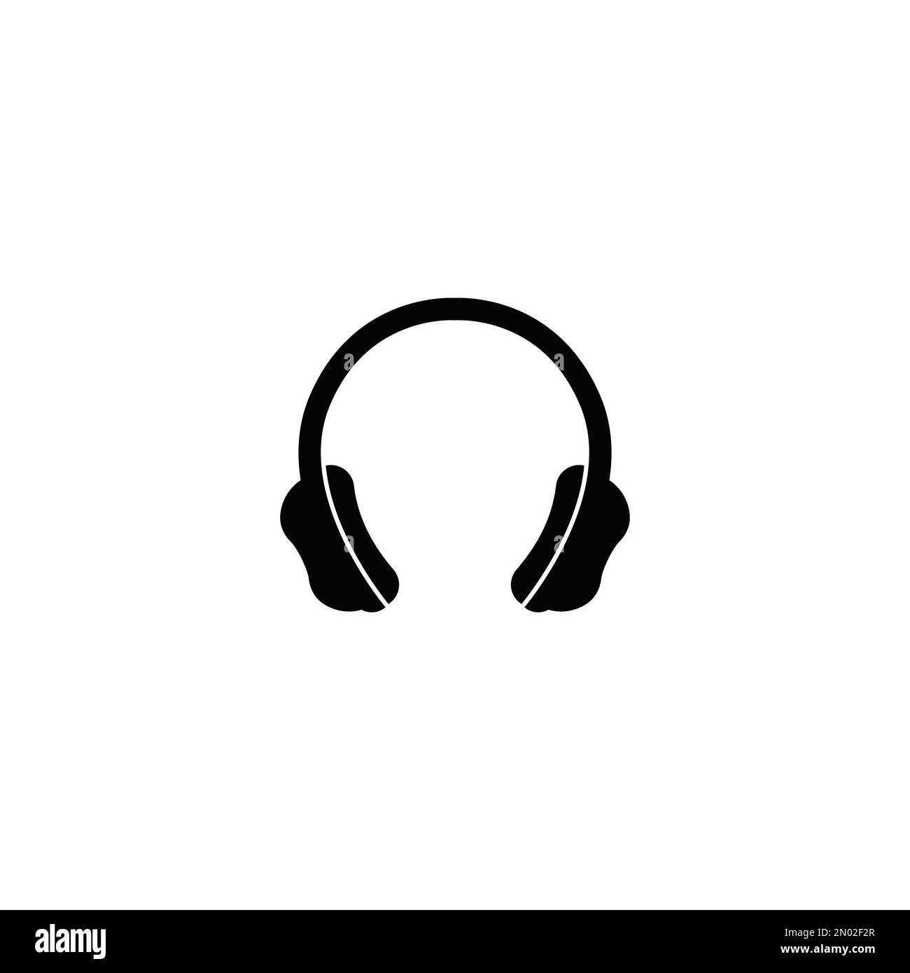 headphone logo vector design illustration template Stock Vector Image ...