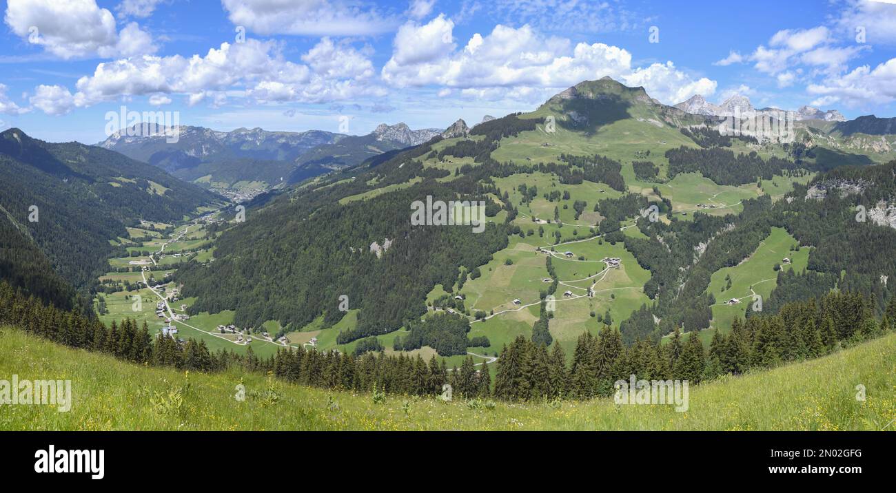 view from Massif des Aravis, Les Confins, La Clusaz, Haute-Savoie ...
