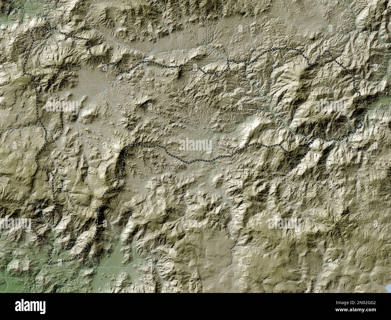 Madriz, department of Nicaragua. Elevation map colored in wiki style ...
