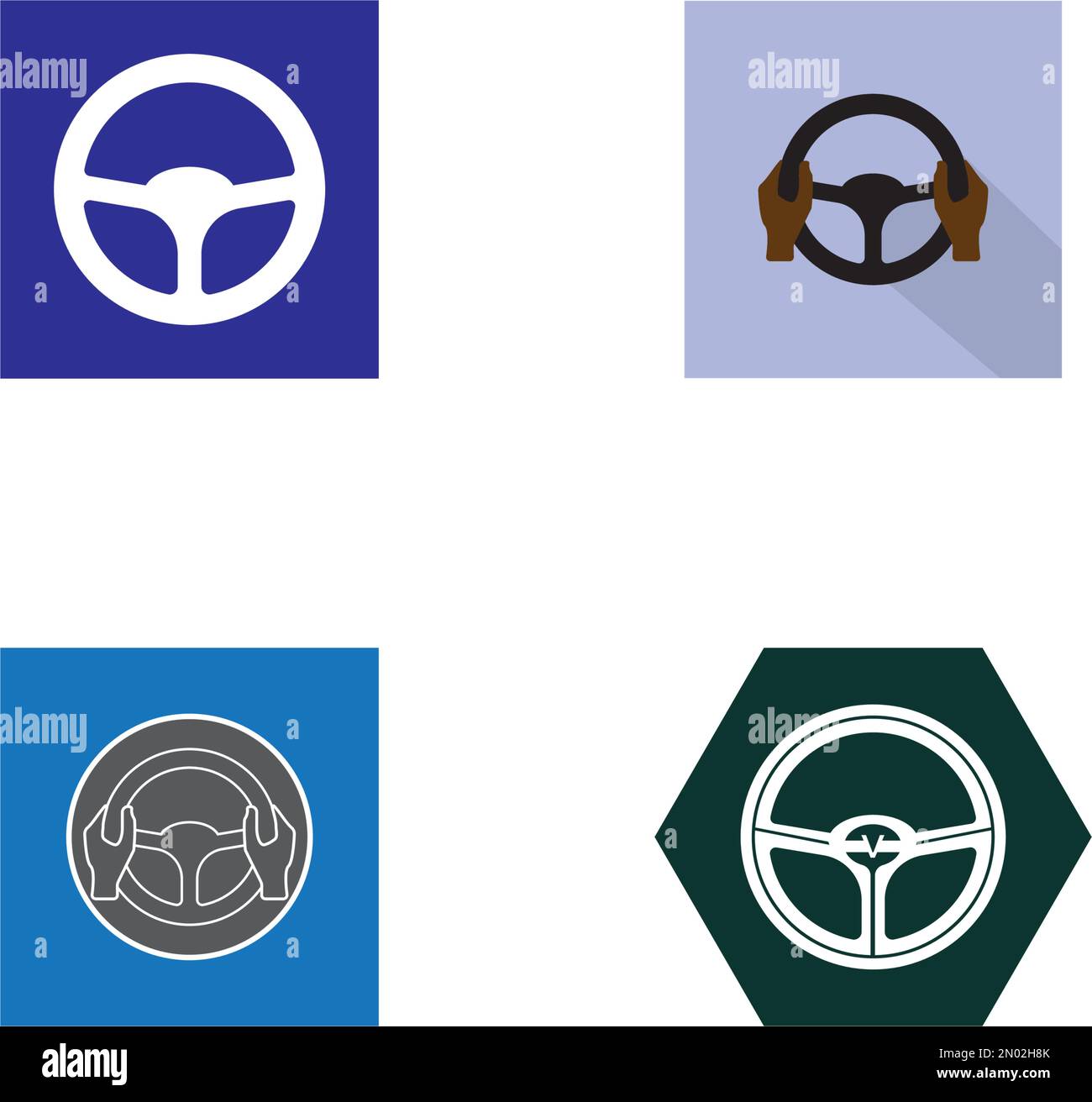 steering wheel logo vector design illustration template and background ...