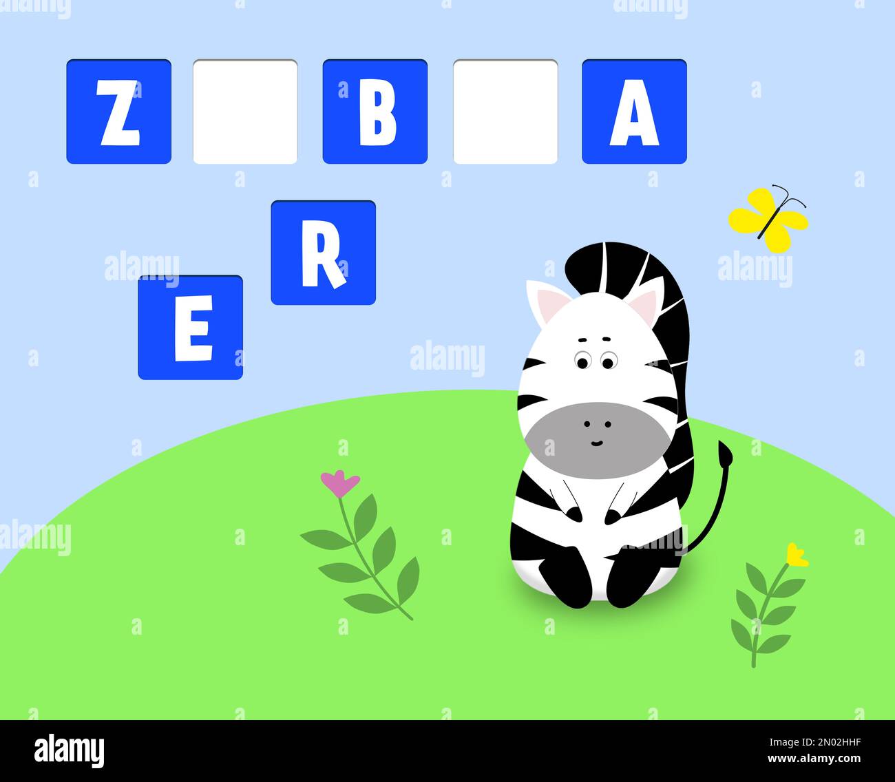 English for kids. Make word game. Educational application for children ...