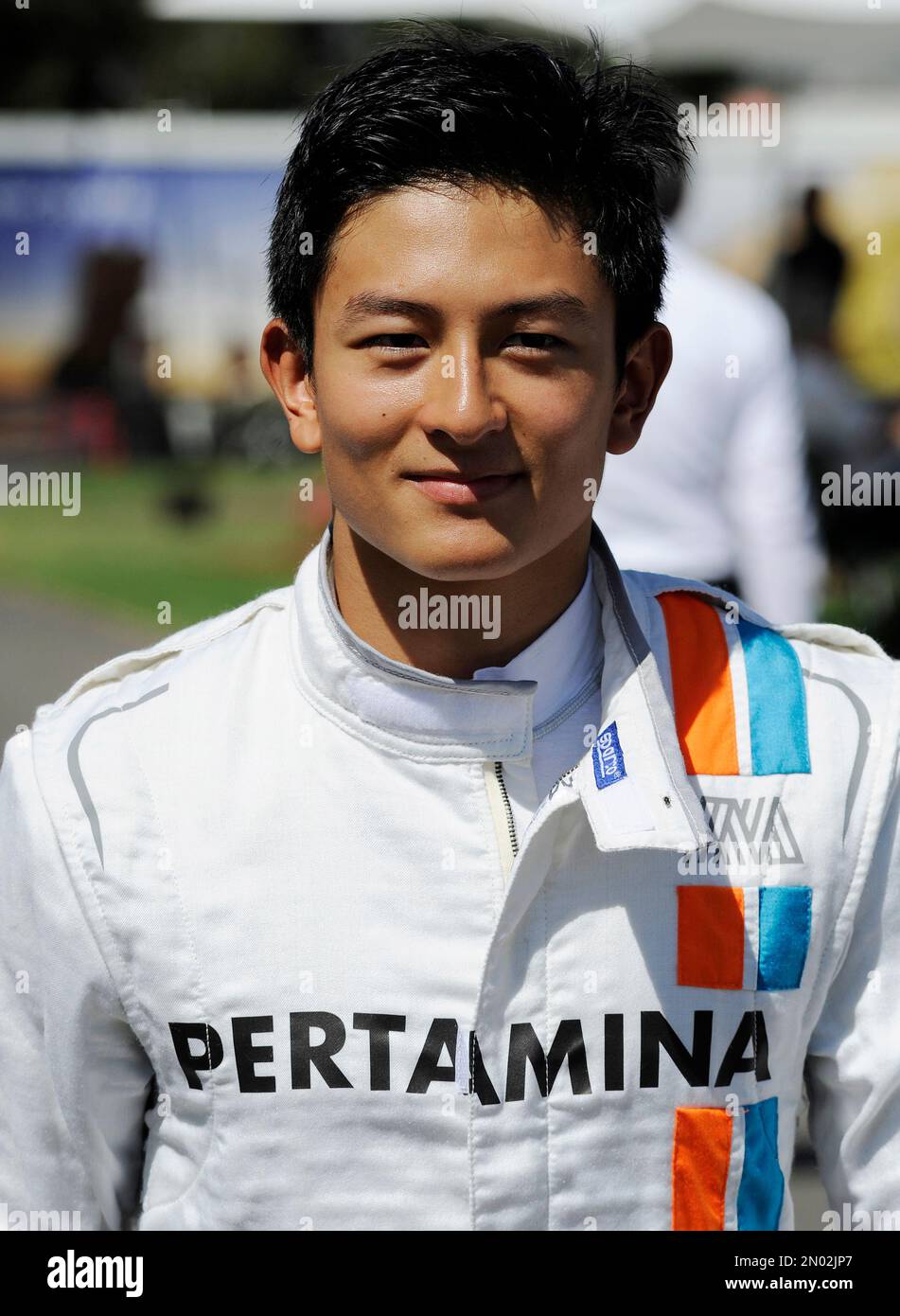Manor driver Rio Haryanto of Indonesia walks in the F1 paddock prior to ...