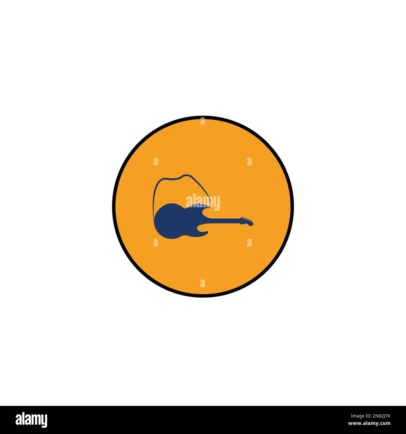 guitar logo vector design illustration background Stock Vector Image ...