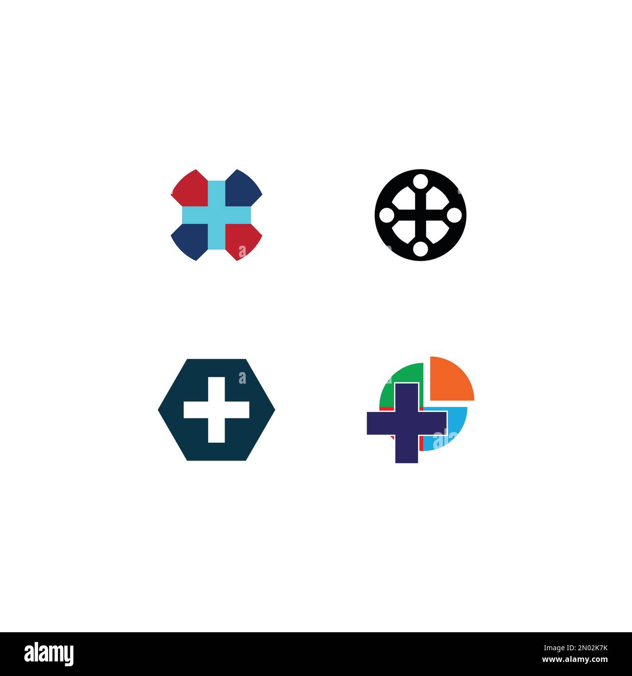 medical cross logo design template illustration and backround Stock ...