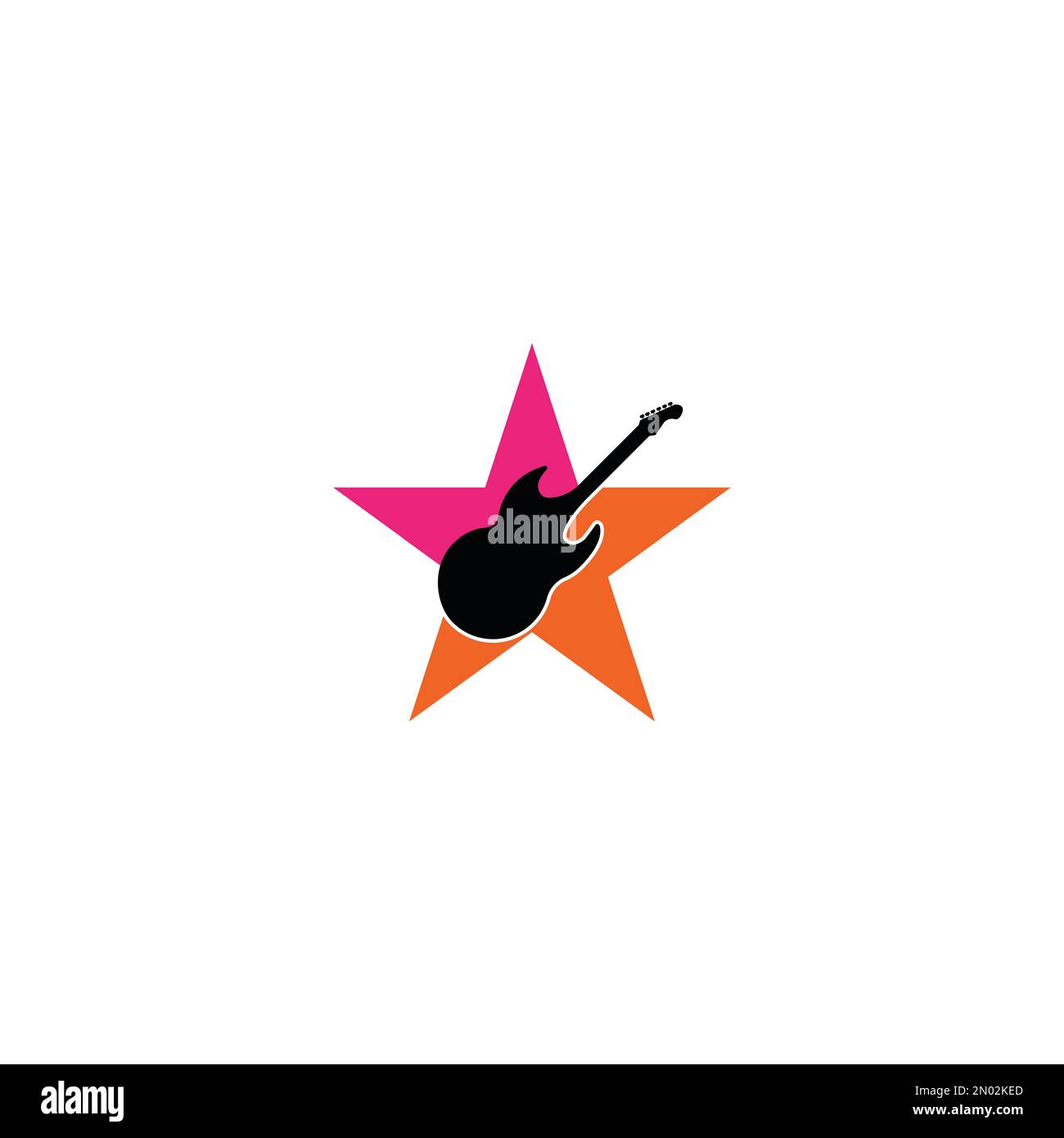 guitar logo vector design illustration background Stock Vector Image ...