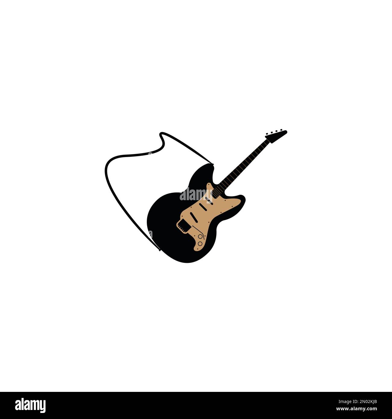 guitar logo vector design illustration background Stock Vector Image ...