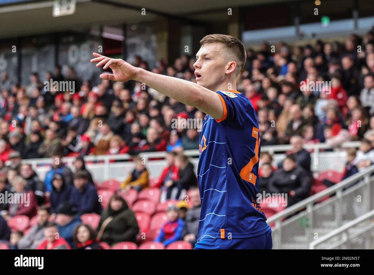 Andy Lyons #24 of Blackpool during the Sky Bet Championship match ...
