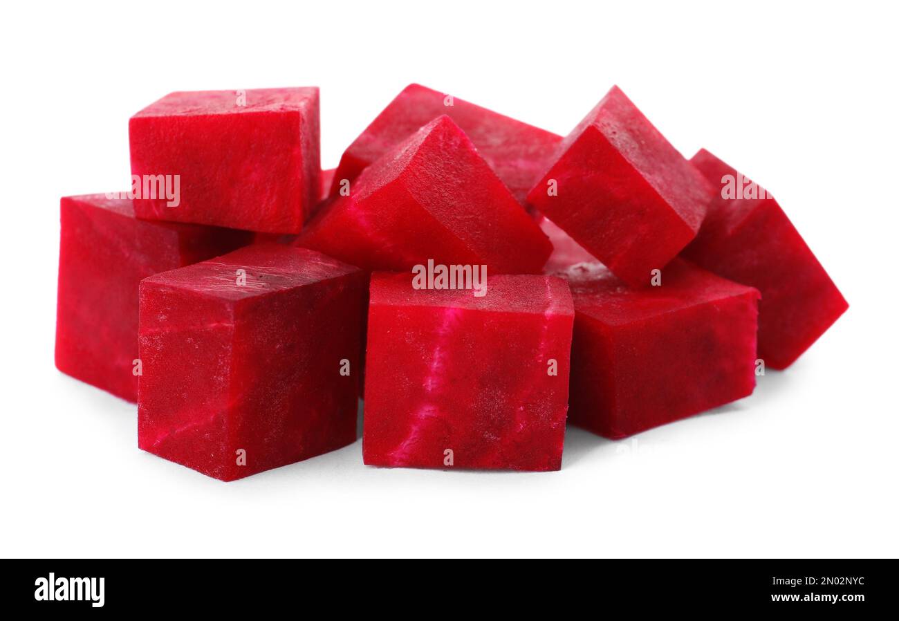 Cut fresh red beet on white background Stock Photo - Alamy