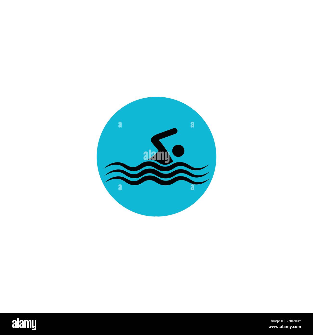 Abstract logo swimming fitness hi-res stock photography and images - Alamy