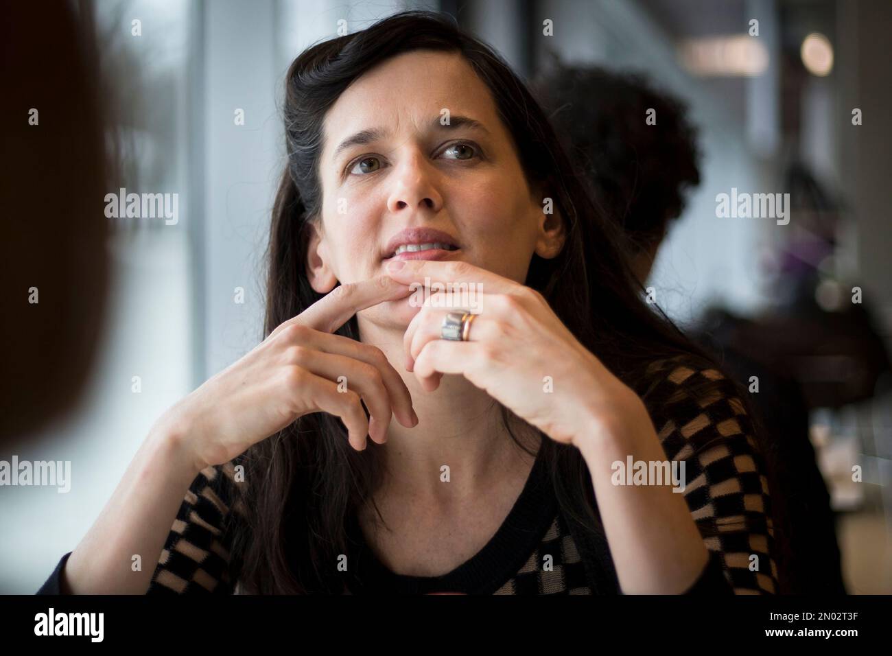 American artist Taryn Simon speaks to the Associated Press at the ...