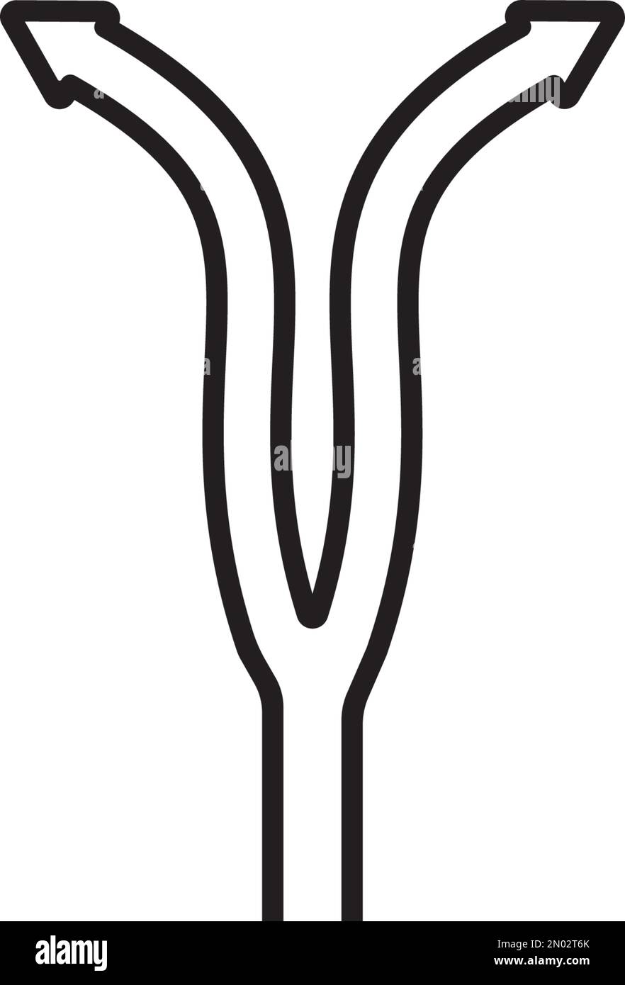 fork in the road logo vector design illustration template Stock Vector ...