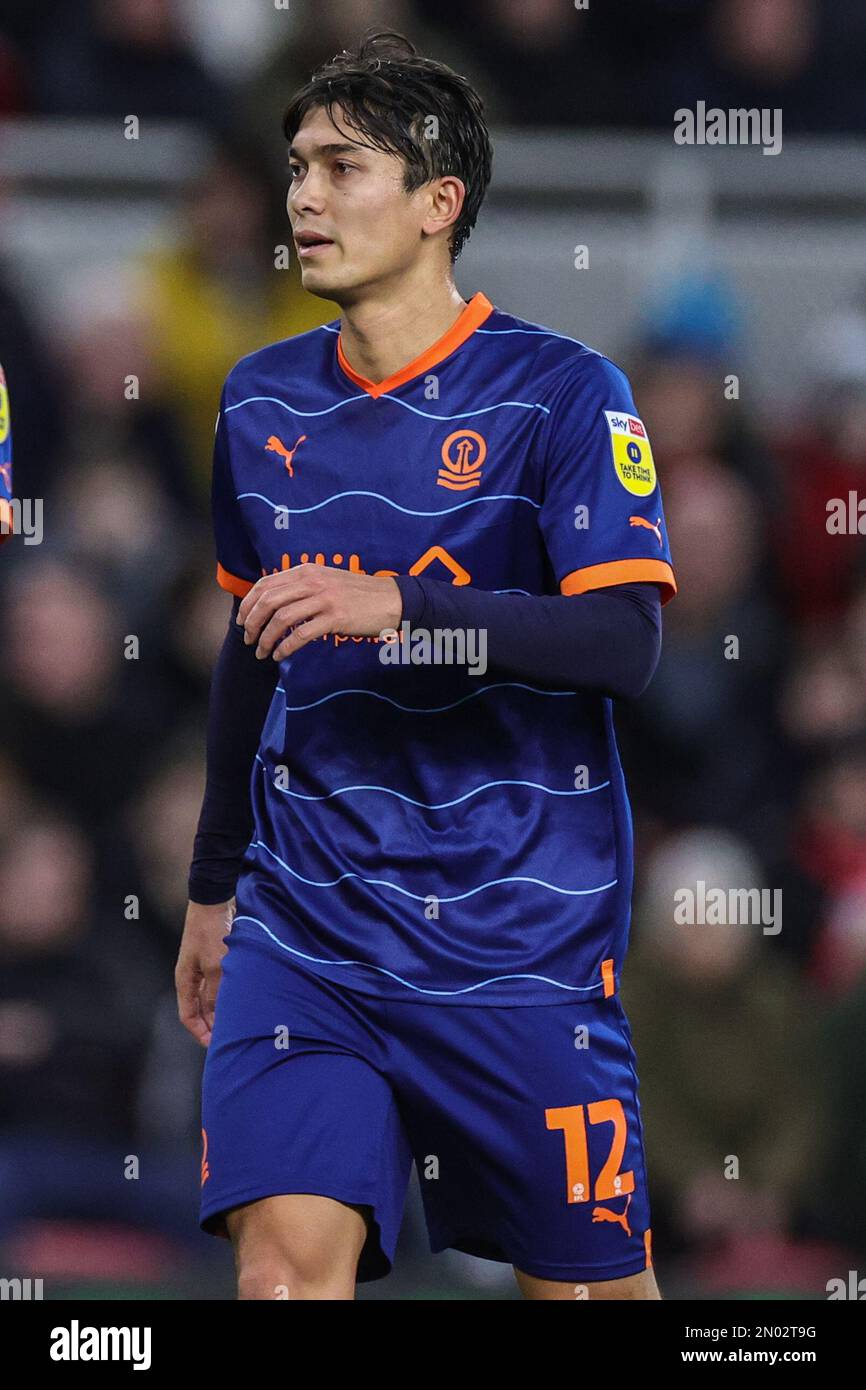 Kenny Dougall #12 of Blackpool during the Sky Bet Championship match ...