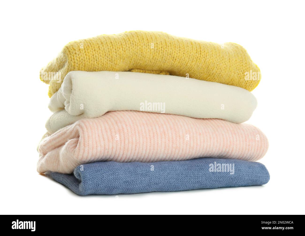 Stack stylish sweaters on Cut Out Stock Images & Pictures - Alamy